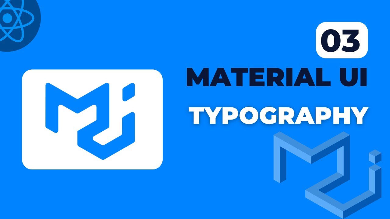 React Material Ui - 03 | Typography In Material Ui | 2023