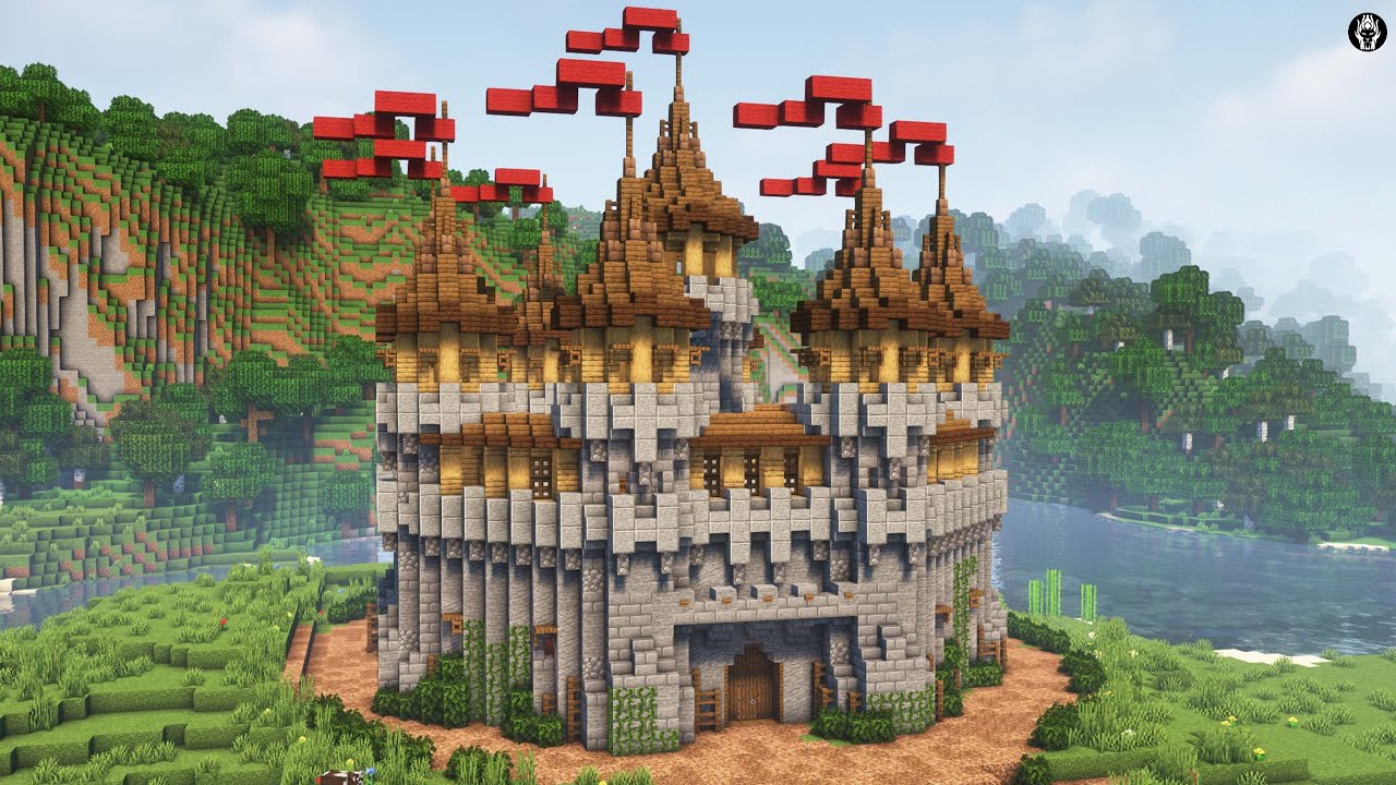 Minecraft How to Build a Round Castle (Tutorial) - Minecraft Builders