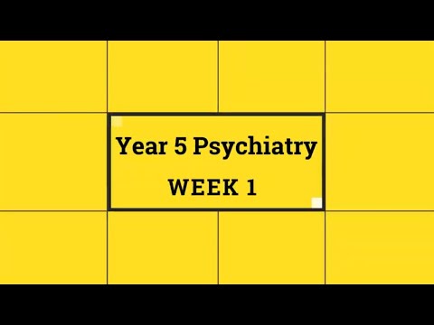 Week 1 Psychiatry