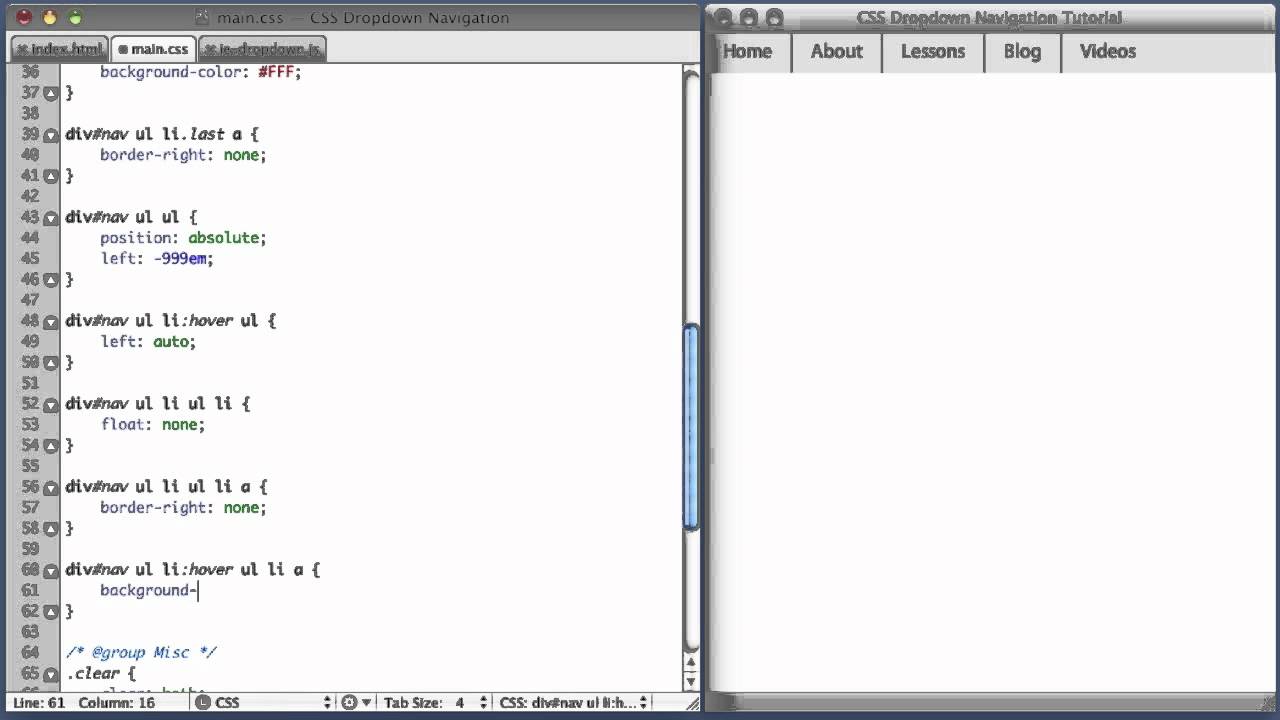 CSS Dropdown Navigation Menu (part 2)