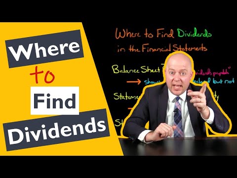 Where to Find Dividends in the Financial Statements