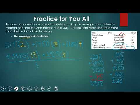 Finance Math: Credit Card Calculations