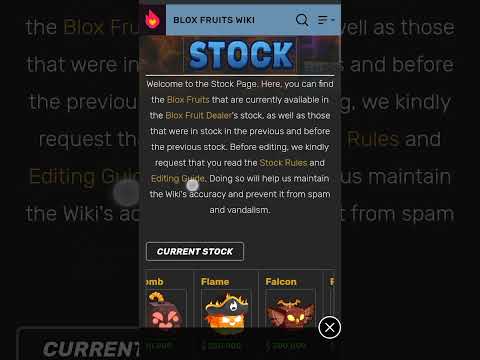 How to check the blox fruit stocks on fandom and current stock