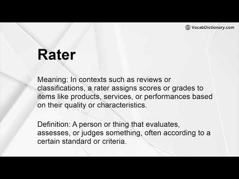 Rater Meaning
