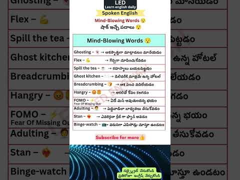 10 Crazy English Words You Never Knew! | వాటి అర్థం తెలిస్తే షాక్ అవుతారు | Spoken English in Telugu