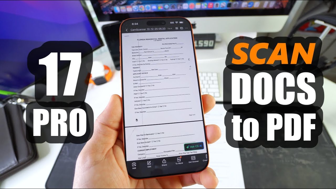 How To Scan Documents to PDF with Apple iPhone 17 Pro