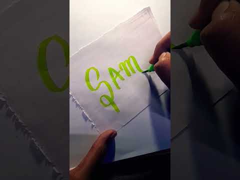 Sam name #calligraphy#shorts#art#youtube#gsbrand#indian#writing#love#style#nasdaily