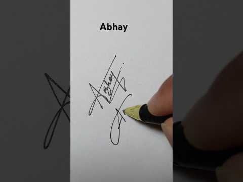 Abhay name style sign #signature