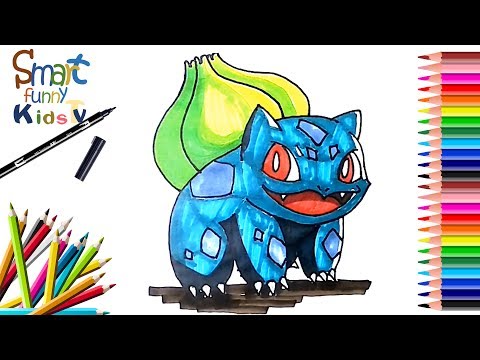How to Draw Bulbasaur | Pokemon | Painting | Coloring | SFK tv | channel kids tv