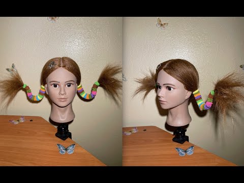 easy hairstyle “Pippi Longstocking”