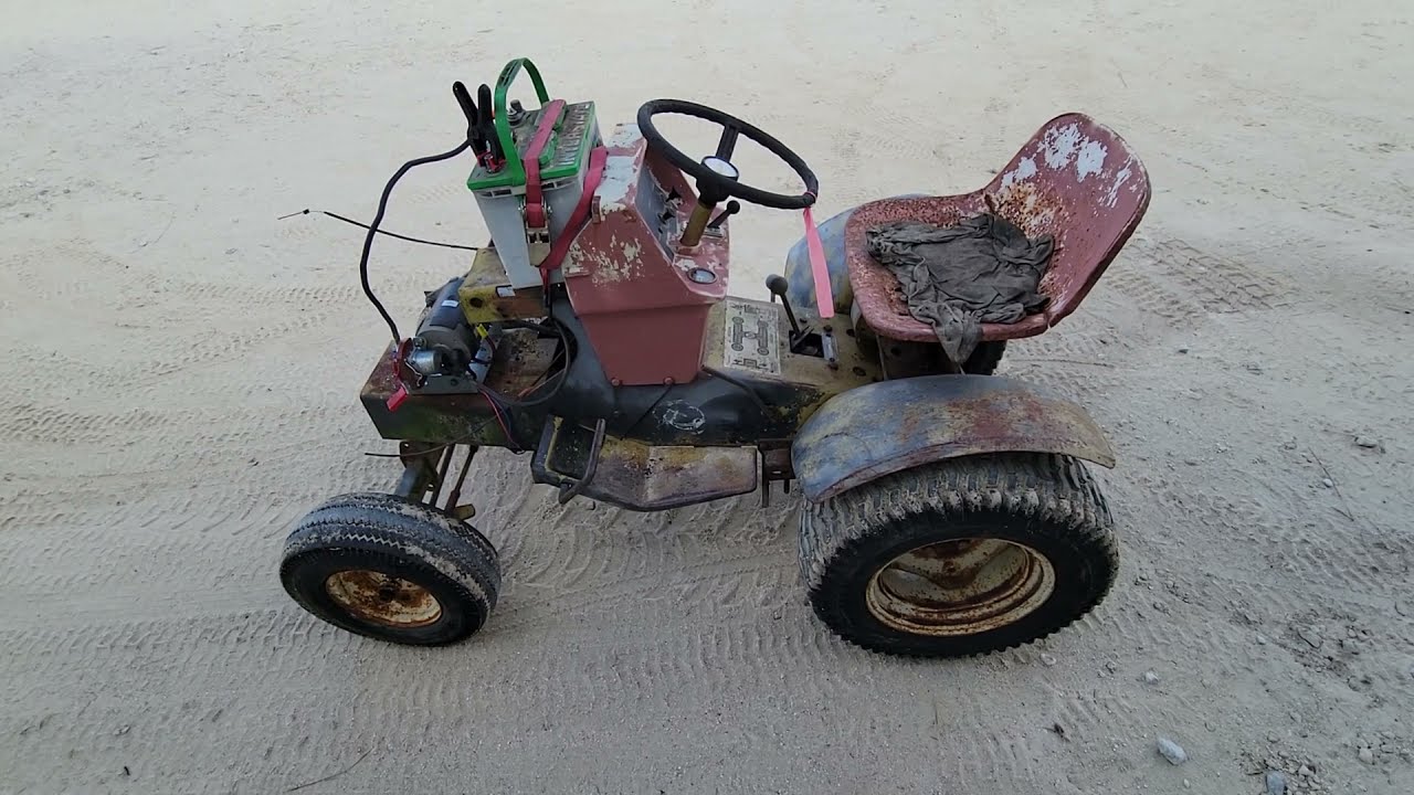 Electric Sears tractor test (bonas video)