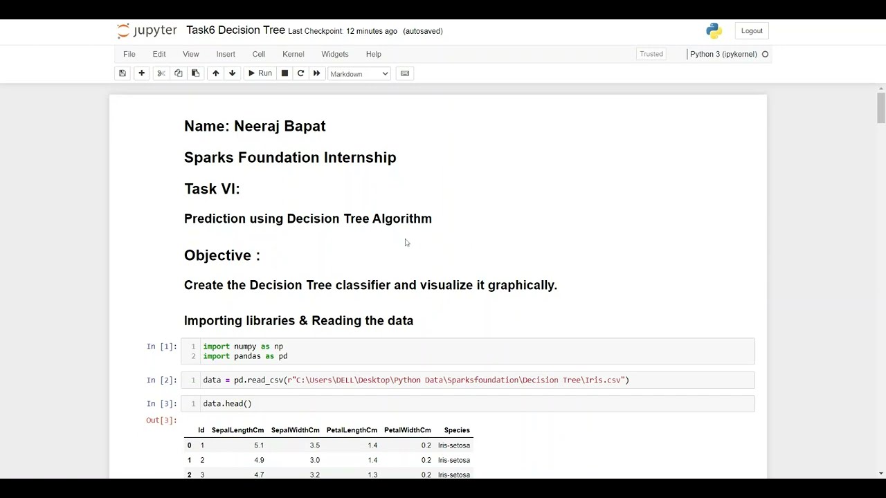 Task6 - Prediction using Decision Tree Algorithm
