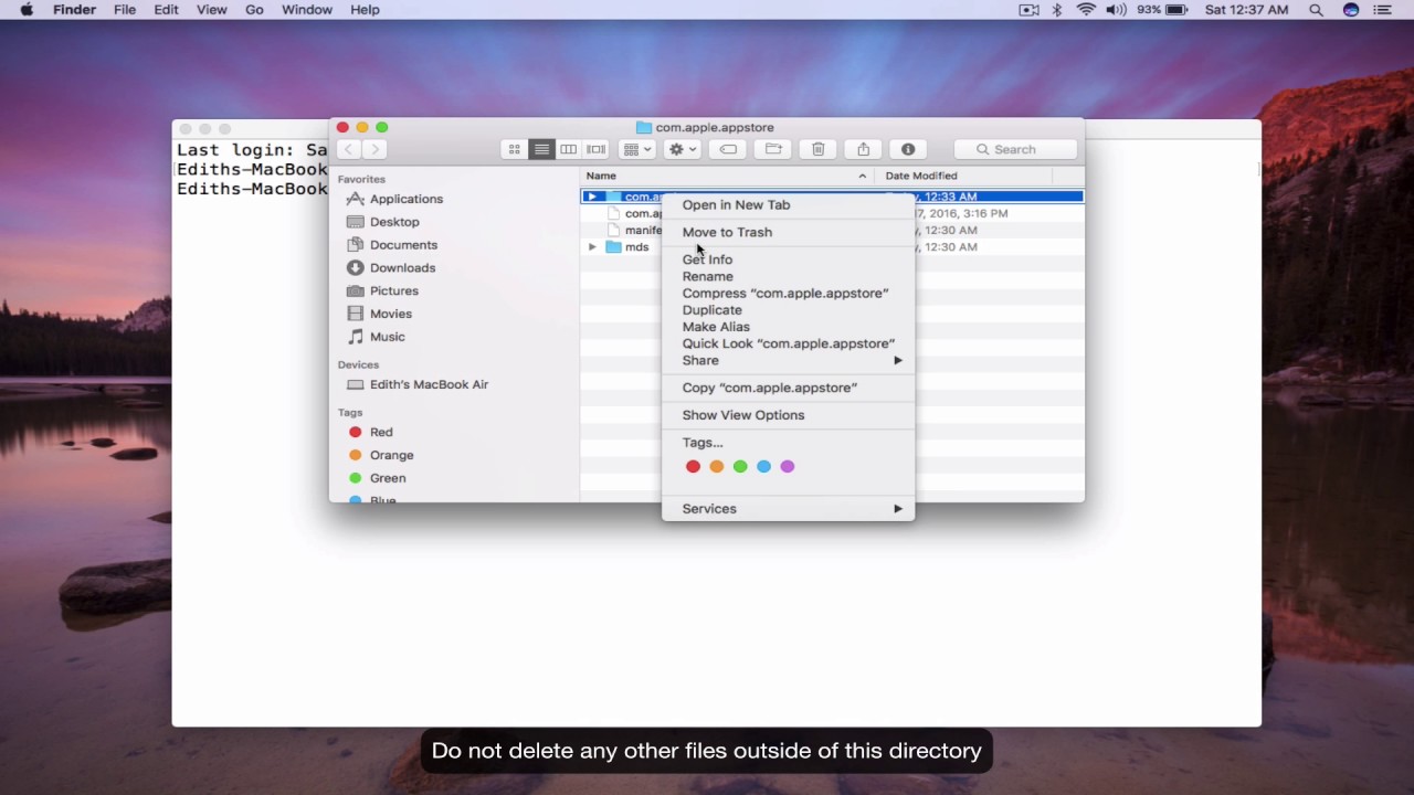 Clear Mac App Store Temp Cache