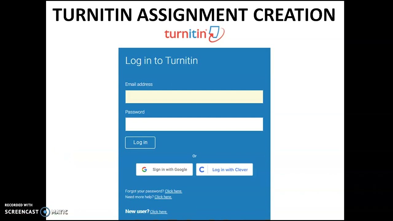 TURNITIN ASSIGNMENT CREATION