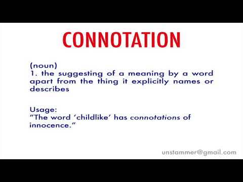 How to Pronounce Connotation