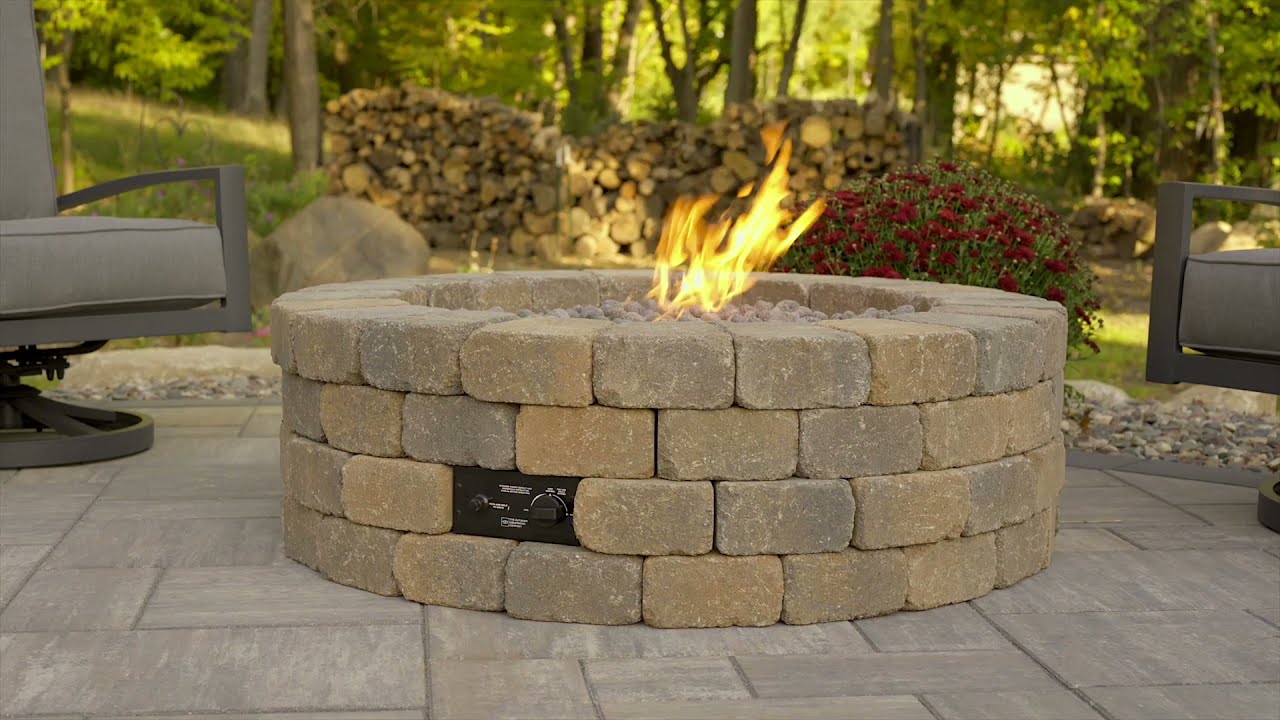 Bronson Round Gas Fire Pit Kit