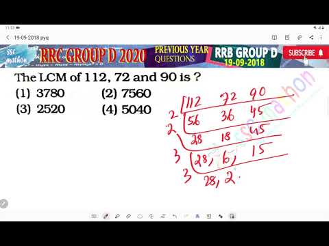 the LCM of 112 72 and 90 is