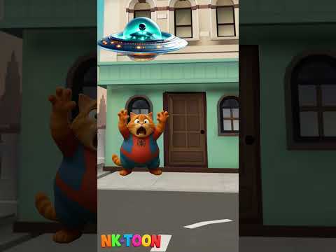 when alien fail to catch fat cat #shorts #cat #funny