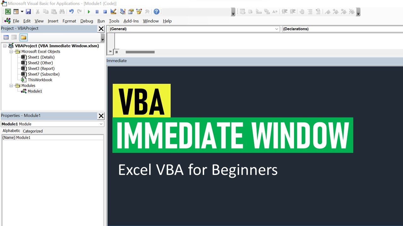 Excel VBA Immediate Window Tricks