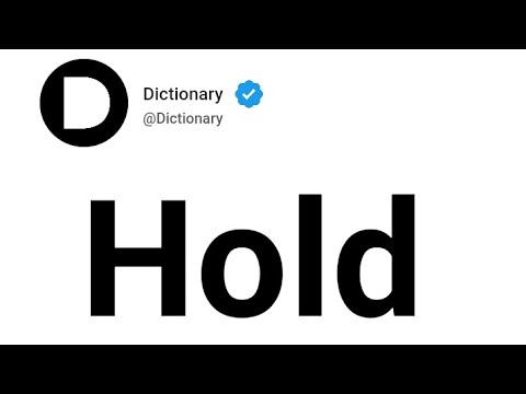 Hold Meaning In English