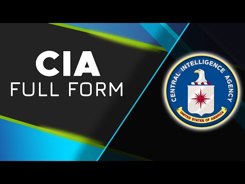 Full-Form of CIA - CIA Full Form - Central Intelligence Agency