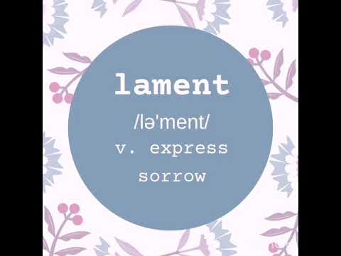 A word a day keeps the dictionary away - lament