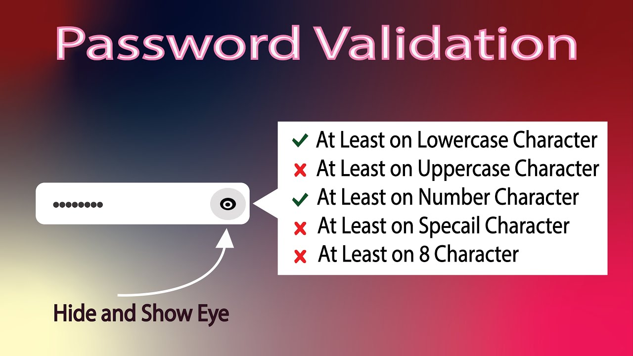 JavaScript Tutorial for Beginners | Password Validation Check in JavaScript