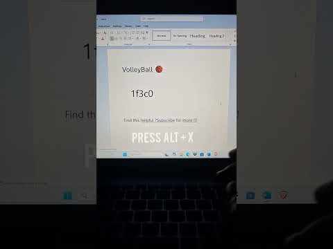 Volleyball 🏐 icon on MS Word #2025 #computer #msword #microsoft