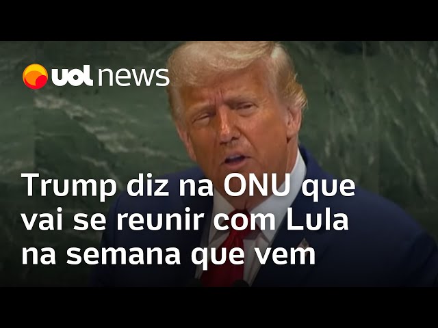 ONU divulga foto de Trump assistindo ao discurso de Lula na Assembleia