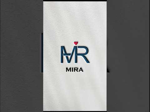 Mira Name logo design | Best Name logo design #shorts #shortvideo #dubai #corel #logo #art #trending