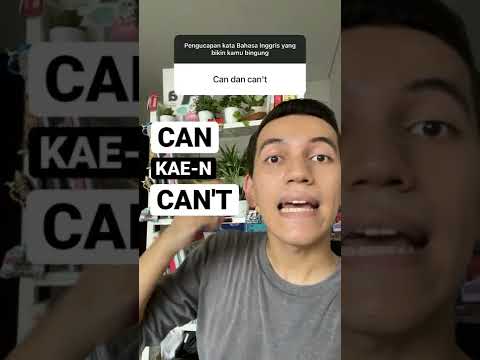 Pengucapan: CAN vs CAN'T #bahasainggris #shorts