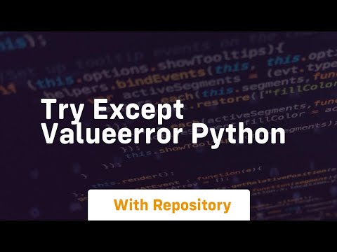 try except valueerror python