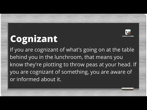 Cognizant Meaning | Word pronounce | English Speaking Practice | English | WordsClasses