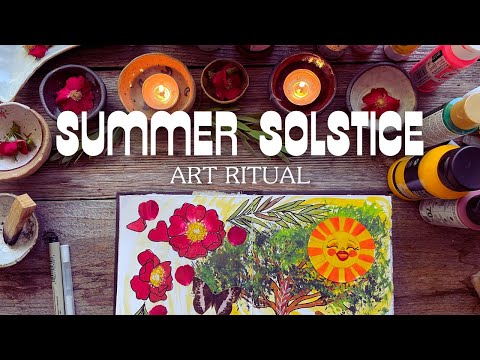 Art Journaling For Summer Solstice + Writing Prompts