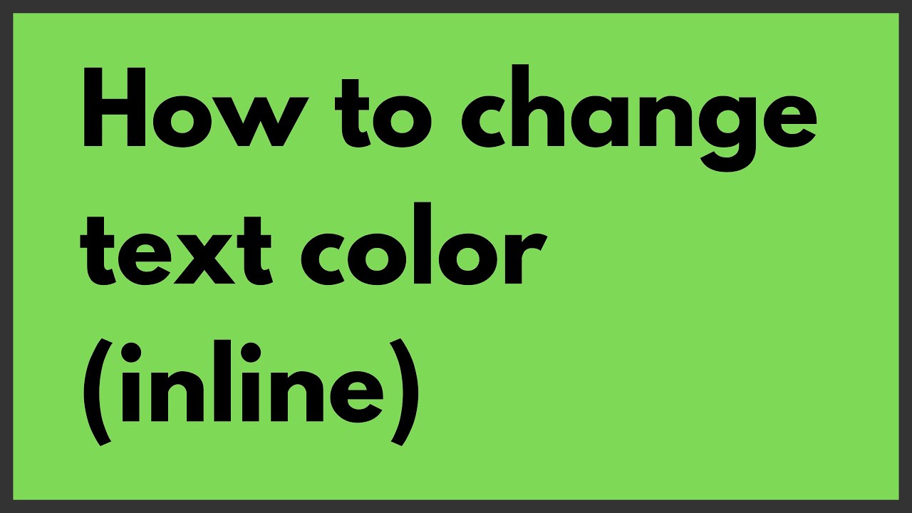 [Simple] CSS tricks - How to change text color