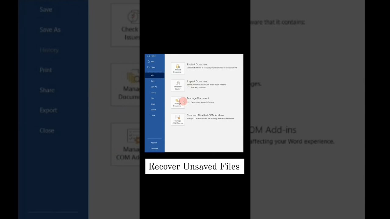 How to Recover Unsaved Files in Microsoft Word.