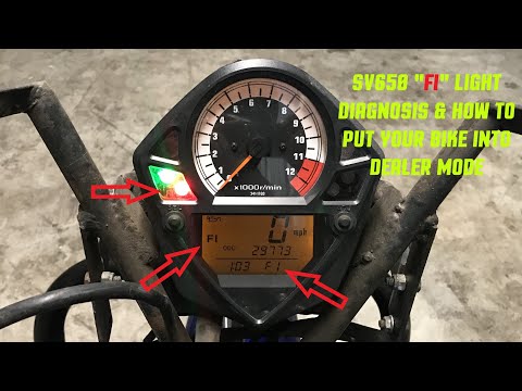 Diagnosing An "FI" Light On An SV650 / SV1000 By Putting The Bike Into DEALER MODE (w/ Codes)