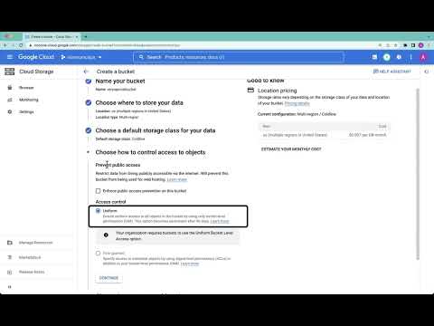 Google Cloud Backup and DR - Creating a Google Cloud Storage Bucket