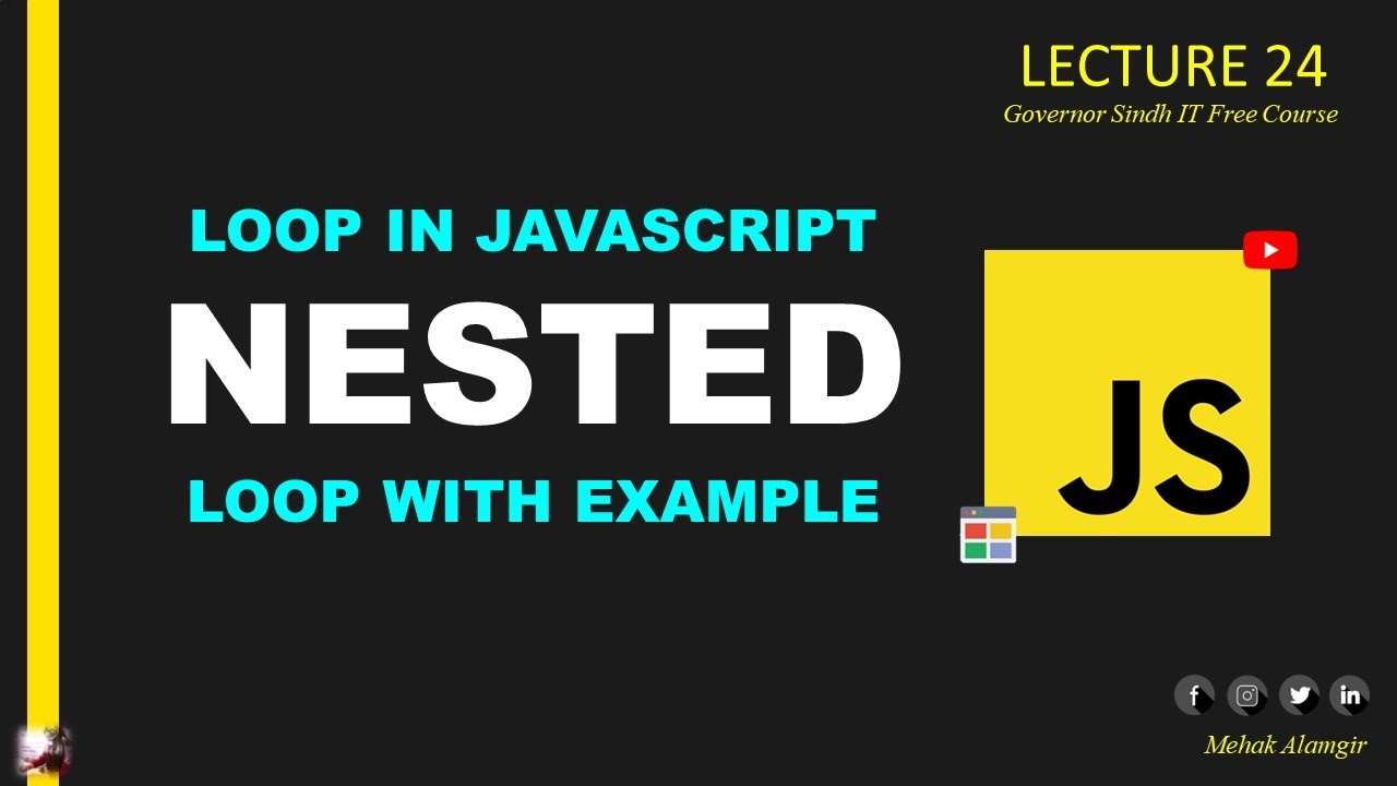 nested loop in javascript 2024 I nested loop in javascript urdu
