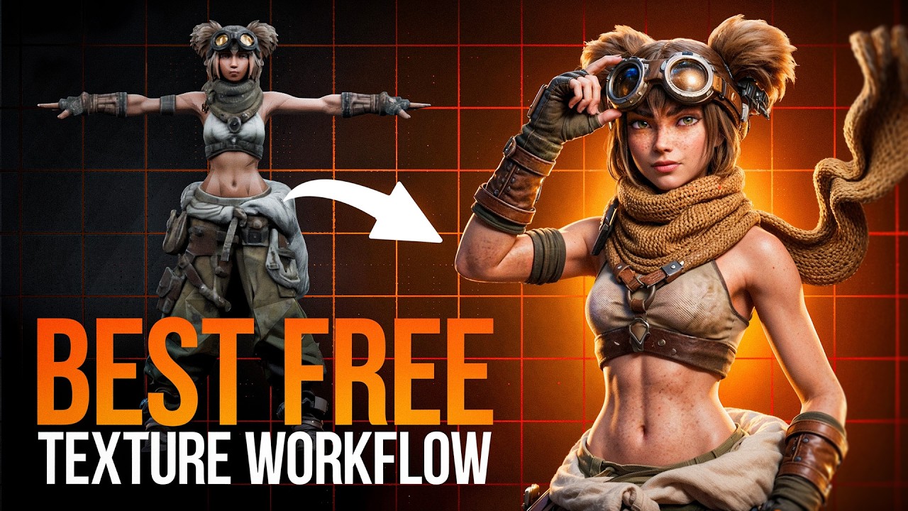 BEST Free AI Texture Workflow! (Trellis2 + Modddif)