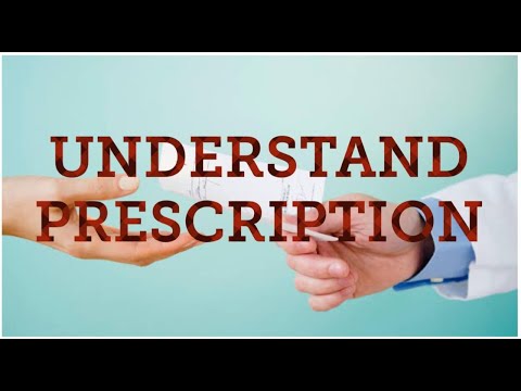 How to understand a prescription? | prepare a prescription | necessaries | pharmacy | abbreviations