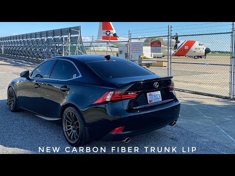 Carbon Fiber Spoiler Installation on Lexus IS350 FSport and New Avid1 AV20 wheels