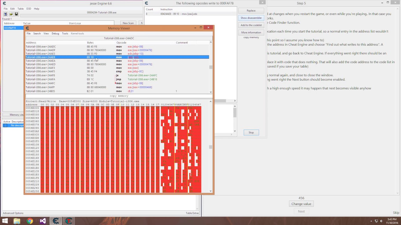 Introduction to Cheat Engine - Tutorial Step 5 - Code Modification