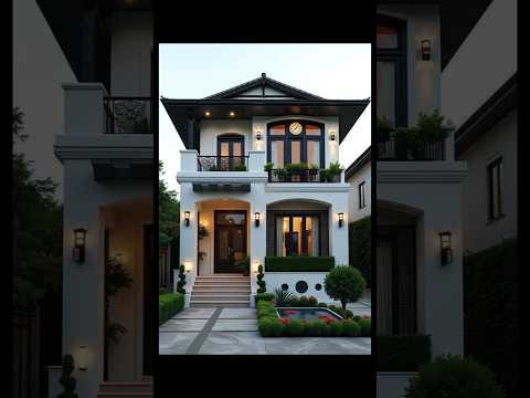 TWO STOREY HOUSE DESIGN IDEAS 💡 #smallhouse #tinyhouse #housedesign #exterior #twostorey #2025