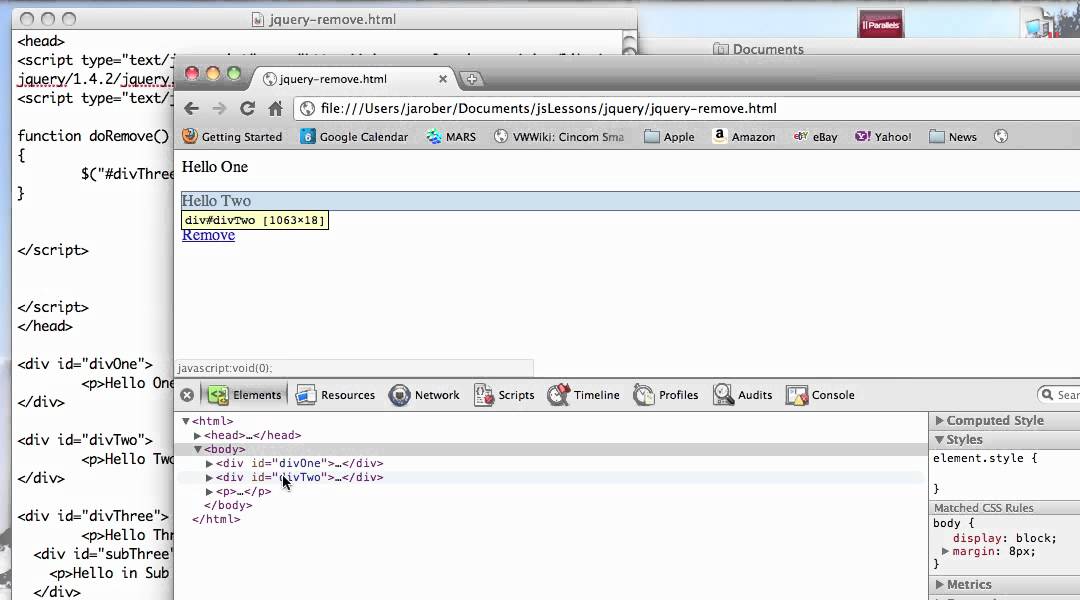 JS 4U 85: The remove() function
