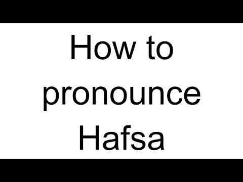 How to Pronounce Hafsa (Arabic)