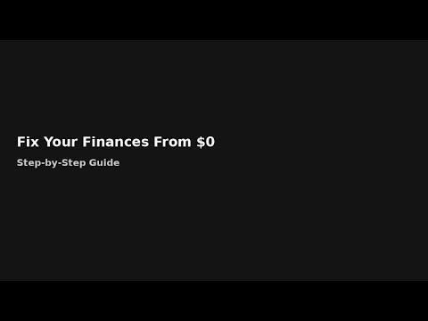 How to Fix Your Finances From $0 (Step-by-Step Guide) 💰 #fixyourmoney #buildingwealth