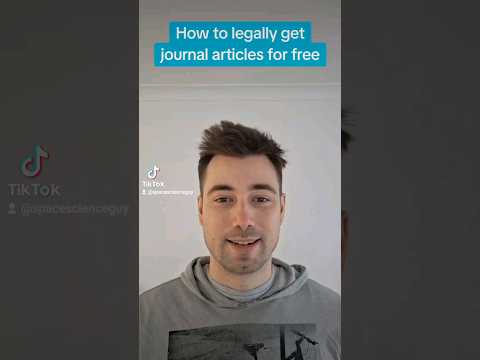 How to legally get journal articles for free #science #academic #research