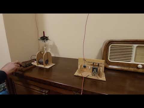 Spark gap transmitter and coherer receiver