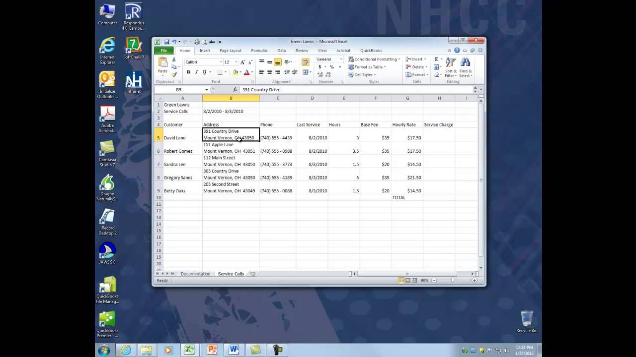 Excel Tutorial 1 Case 4 Solution